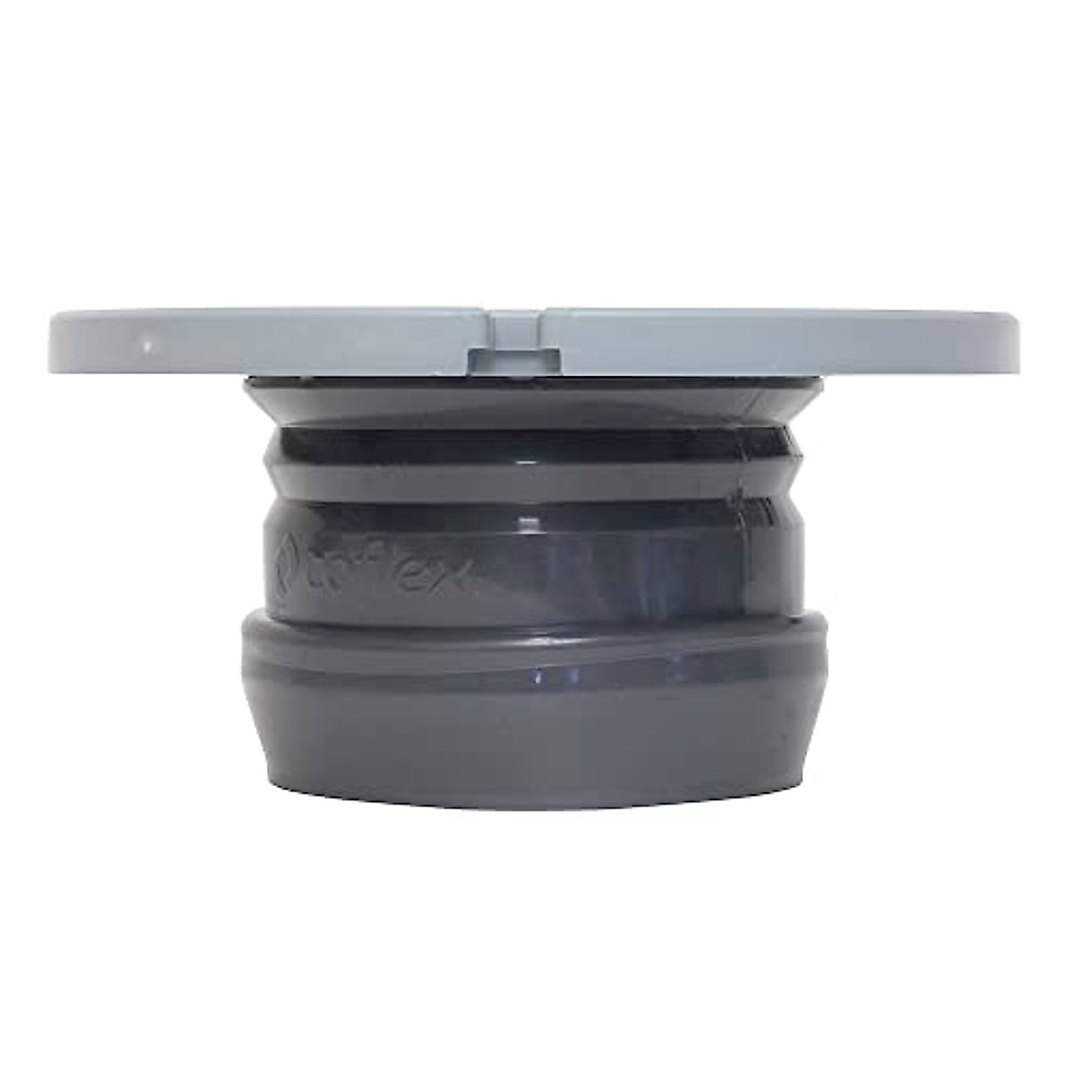 FlexOn Toilet Flange for 4" PVC, ABS, Cast Iron or Lead Pipes-Includes Spacer System to Correct Flange Elevation from 3/8"-1 1/8"