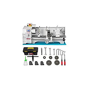 VEVOR Metal Lathe 8.7 x 29.5 Inch/220 x 750MM Mini Metal Lathe 1.1KW Infinitely Variable Speed Mini Lathe Machine LED Screen for Counter Face Turning Driling