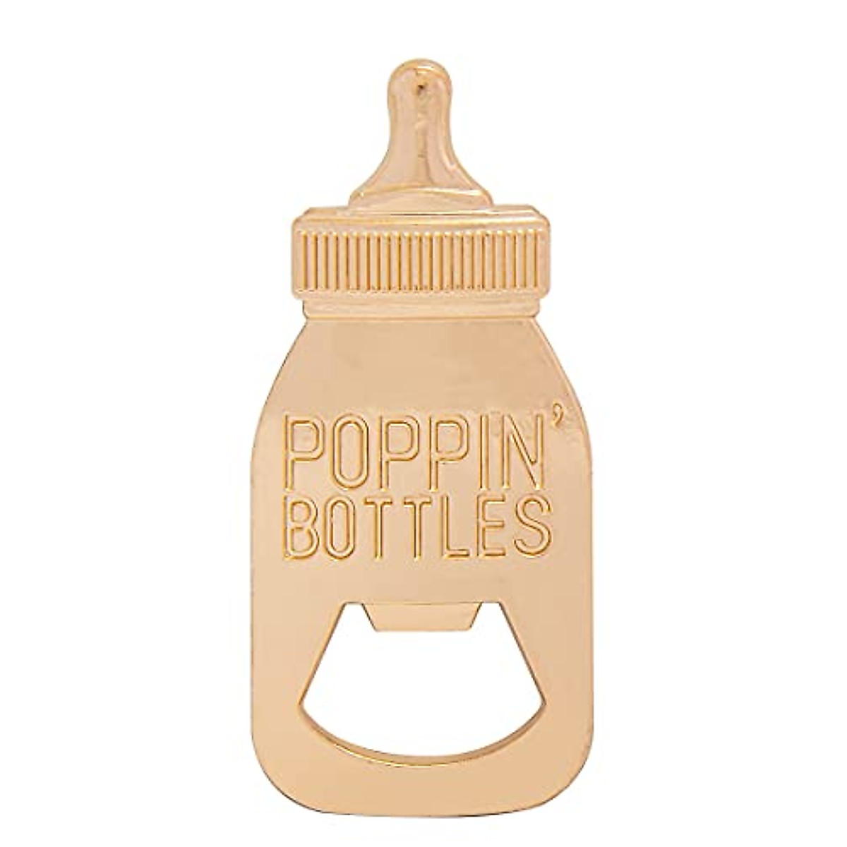Yuokwer 16 pcs Baby Shower Return Gifts for Guest Supplies Poppin Baby Bottle Shaped Bottle Opener Favor(Blue 16pcs)