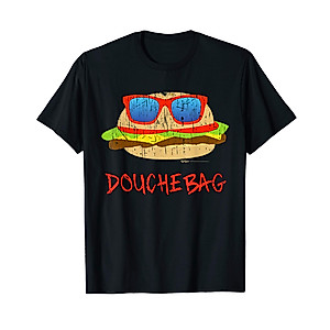 Vintage Cheeseburger In Sunglasses Douchebag T Shirt