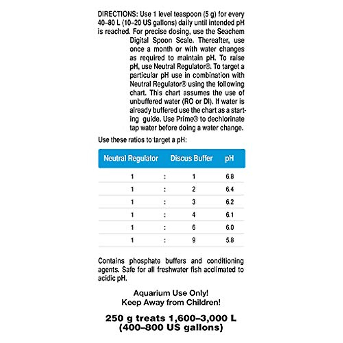 Seachem Discus Buffer 250gram
