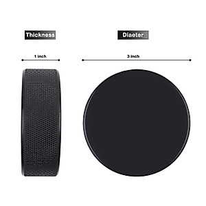 Golden Sport Ice Hockey Pucks, Official Regulation, for Practicing and Classic Training, Diameter 3", Thickness 1", 6oz, Black (18 PCS)