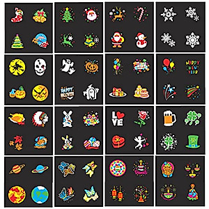 Holiday Halloween Valentine Party Christmas Diwali Projector Light (Indoor Outdoor Waterproof), 16 Slides (4 Pictures Each), 10 Wave Effects, Remote Control (Power Timer Speed Flash), 3 Mounting Ways