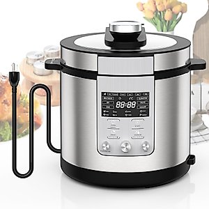 VBGK Electric Pressure Cooker 14-in-1,6.3Qt Pressure Cooker,Slow Cooker,Rice Cooker,Steamer,Yogurt Maker,Bake,Stock Pot,Steamer,Warmer & Sterilizer,Delay Timer,Automatic Pressure Release