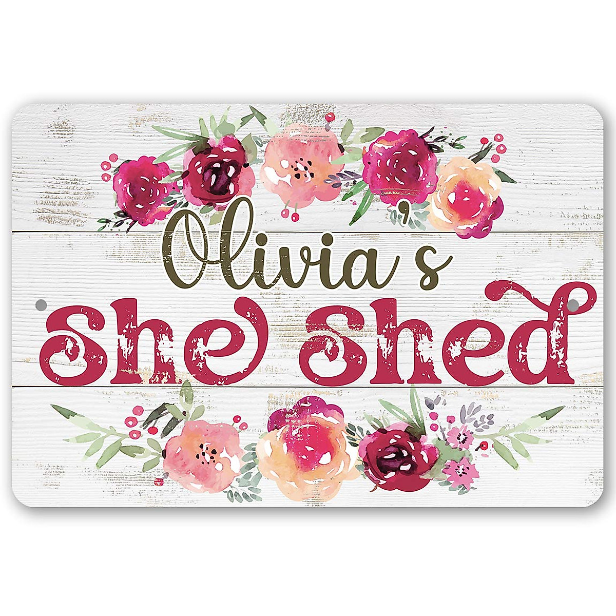 She Shed Sign - Personalized She Shed - Metal Sign - Indoor/Outdoor Shed Art - She Shed Decor Gift, Funny Birthday Gifts for Women, Metal Shed Signs, She Shed Decorations, Christmas Presents for Women