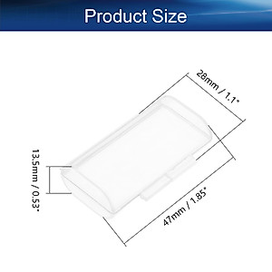 Bettomshin 5Pcs AAA Battery Storage Case Holder, 2 Capacity Battery Organizer Storage Box for AAA, Clear