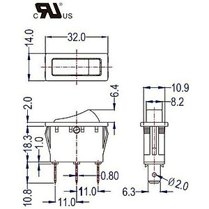 PELIF Rocker Switch Lighted On Off for 120927-24 120 Volt FMI Desa Electric Fireplaces