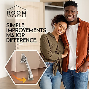 Kick Down Door Stop Ultra Grip Rubber Replacement Tip 10 Pack Threaded by ROOM STARTERS Style 1 (Gray, 10 Pack)