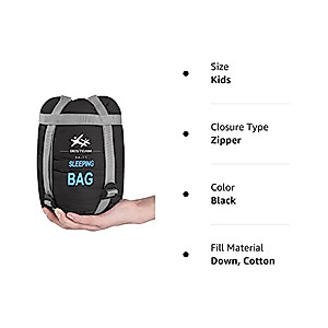 BESTEAM Warm Weather Sleeping Bag - Portable, Waterproof, Compact Lightweight, Packable with Compression Sack for Camping Backpacking Hiking, for Kids, Teens Adults - Spring Summer Fall