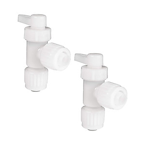 RecPro RV Plumbing Hardware | 06884 | 1/2" Compression Type 2-Way Elbow Stop Valve | 90-Degree Shutoff Fitting | Pex Pipe/Tubing Fittings (2 Fittings)