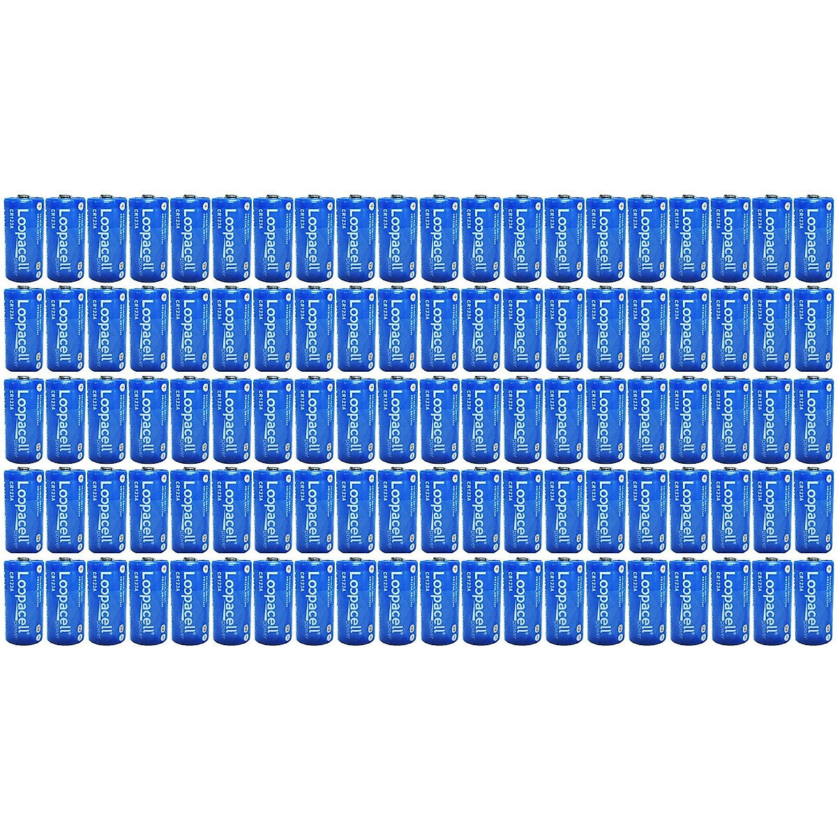 LOOPACELL CR123A CR123 123A 3V Lithium 100 Batteries (Non Rechargeable Batteries)