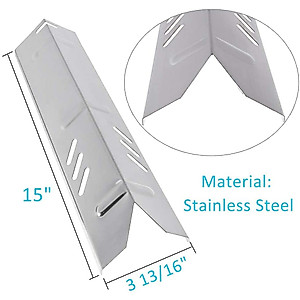 Quickflame Grill Drip Pans Adjustable Grease Tray and Heat Plates Set Fit for DynaGlo, Uniflame, BHG, Backyard Grill Models -(27")