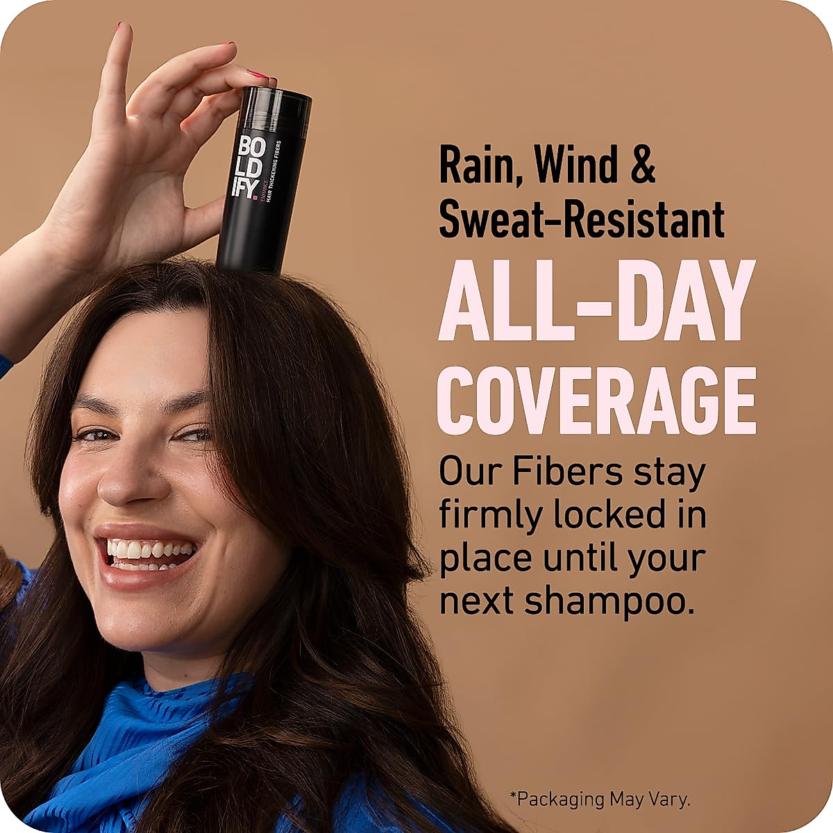 Hair Fiber (Dark Brown) + Hairline Powder (Dark Brown): Boldify Build & Conceal Bundle - Undetectable Hair Thickener for Fine Hair, Instant Stain-Proof Root Touchup Powder, For Men & Women