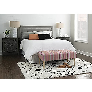 Linon Home Decor Products Pink Stripe Linon Yanni Bench