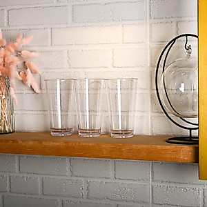 WEXINHAO Clear Drinking Glasses - Unbreakable Acrylic Glasses Drinkware 18 oz set of 6 - BPA Free Dishwasher Safe Reusable Plastic Cups for Kitchen Party Outdoor (Look Like Glass)