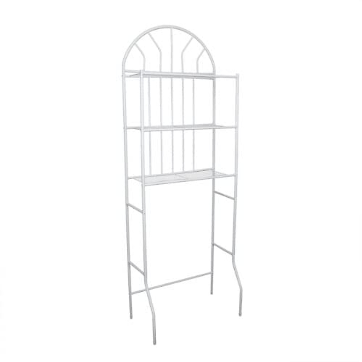 BAIODNB Over The Toilet Storage Rack, 3 Tier Over The Toilet Storage Cabinet Toilet Shelf, Space Saver Bathroom Organizers Over Toilet for Bathroom, Restroom, Laundry(White)