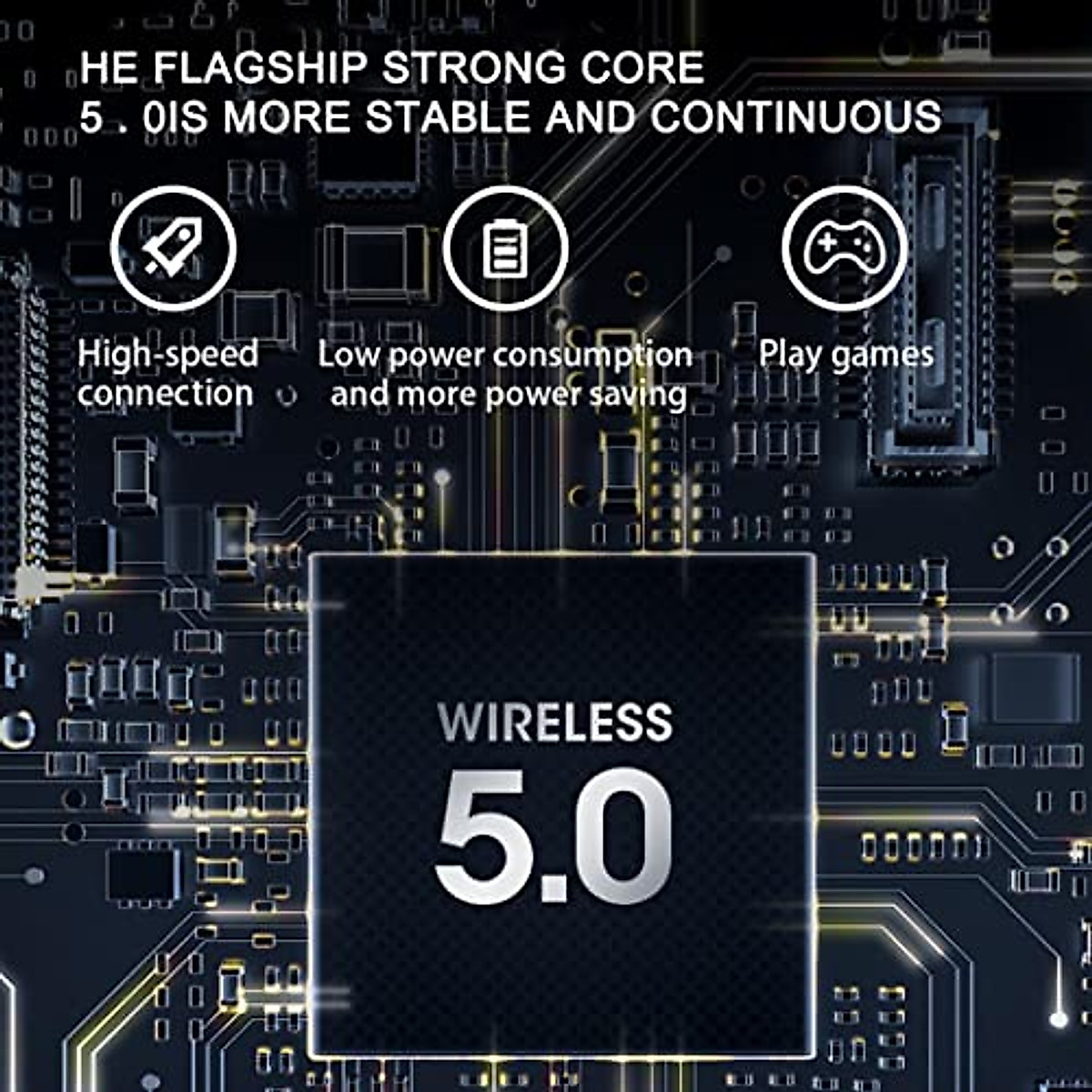 True Bone Conduction Concept Bluetooth Headset - Does Not Enter The Ear - Lightweight Body Design - Waterproof - for Sports Running Workout (Black)