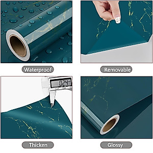 YENHOME 30"x118" Marble Peel and Stick Countertop for Kitchen Counter Contact Paper Marble Vinyl Countertop Paper Waterproof Wall Paper for Kitchen Cabinets Countertop Cover Upgrade Furniture