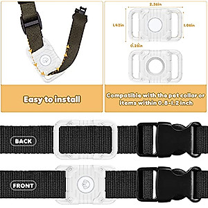Airtag Dog Collar Holder, Silicone Apple Airtag Holder for Dog Collar, Waterproof Protective Air Tag Holder Case Compatible with Cat Dog Collars Loop & Backpack Accessories - White