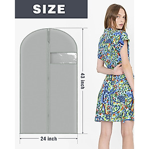 Lazydrop Garment Bags Suit Bags for closet storage 9 Packs Garment Covers 24 x 43 Inchs for Storage Suits, T-shirts and Jackets, Suit Covers for Hanging Clothes on Closet or Travel