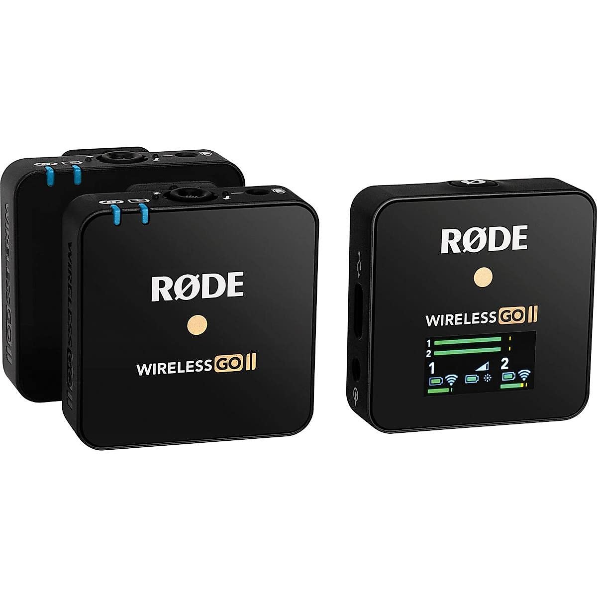 Rode Wireless GO II Compact Microphone System with 2x Transmitters and 1x Receiver - With Rode SC7 3.5mm TRS to TRRS Patch Cable