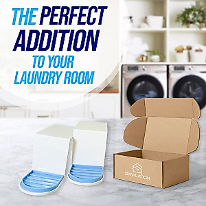 [2 Pack] Laundry Detergent Cup Holder, Detergent Drip Catcher (Upgraded Drip Tray), No More Mess or Leaks, Slide_Style