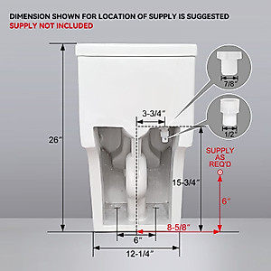 HOROW T0338W Compact One Piece Toilet with Comfort Chair Seat ADA Height 17.3", Elongated Dual Flush 0.8/1.28 GPF and MAP 1000g, Standard White Toilet Bowl