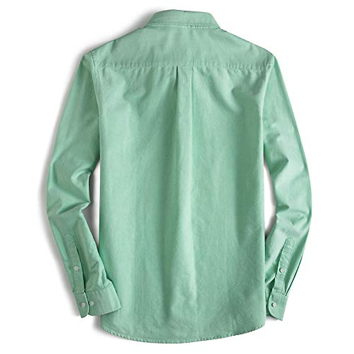 MUSE FATH Men's Button Down Dress Shirt-Cotton Casual Long Sleeve Shirt-Party Dress Shirt-Light Green-XL