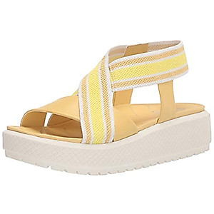 Franco Sarto Womens Niko Sandal Light Yellow 7.5 M