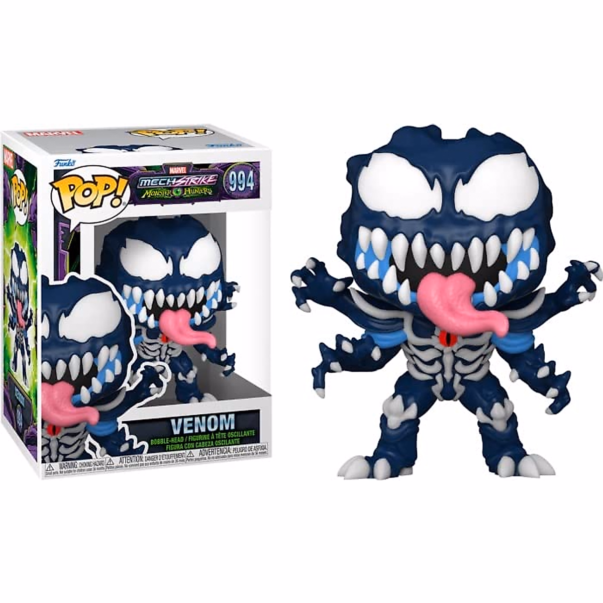 POP Marvel: Monster Hunters - Venom Funko Vinyl Figure (Bundled with Compatible Box Protector Case), Multicolored, 3.75 inches