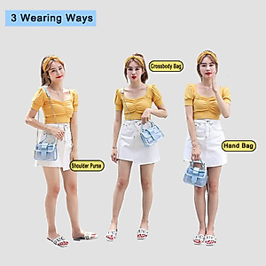 Women Clear Handbag Purse 2 in 1 Chain Shoulder Crossbody Bag Top-handle PVC Transparent Tote Satchel Tote Bag, Green