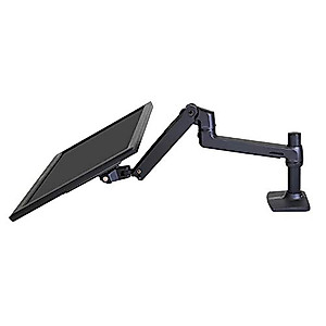 Ergotron – LX Premium Monitor Arm, Single Monitor Desk Mount – fits Flat Curved Ultrawide Computer Monitors up to 34 Inches, 7 to 25 lbs, VESA 75x75mm or 100x100mm – Matte Black