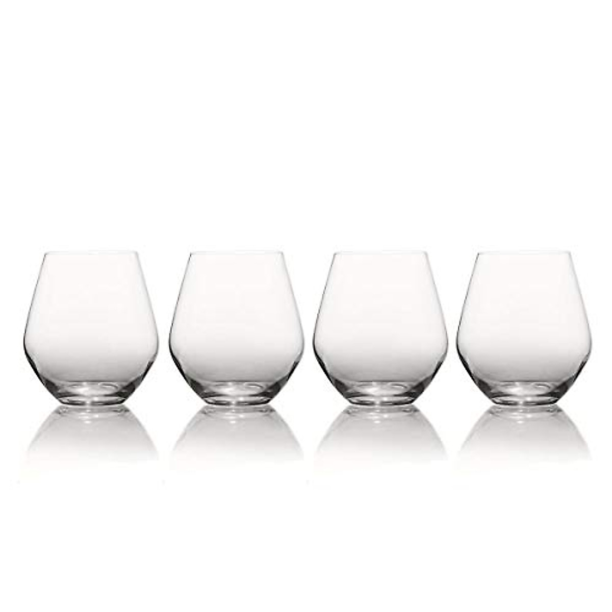 Mikasa Gianna Ombre Smoke Stemless Wine Glass, 1 Count (Pack of 1), Clear