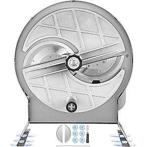 VEVOR Manual Vegetable Fruit Slicer, 0-0.5"/0-12mm Thickness Adjustable Commercial Slicer Machine, Stainless Steel Food Cutter Slicing Machine with 2 Spare Blades, for Potato, Cucumber, Lemon, Tomato