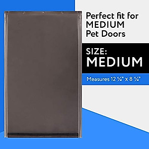 Medium Replacement Dog Door Flap Compatible with PetSafe Freedom Doggie Doors PAC11-11038 - Measures 8 1/4" x 12 1/4" Made from Flexible, Durable, Weather Resistant Materials- Doggie Door Flap