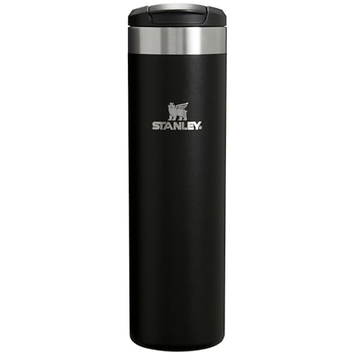 Stanley AeroLight Transit Bottle 20 oz | Locking Drink Through Lid | Leak Resistant Water Bottle or Coffee Travel Mug | Lightweight Insulated Stainless Steel | BPA-Free | Black