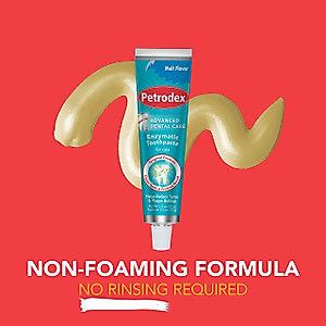 Petrodex Dental Care Kit for Cats, Cat Toothbrush and Toothpaste, Cleans Teeth and Fights Bad Breath, Reduces Plaque Tartar Formation, Malt Flavor, 2.5oz Toothpaste + Toothbrush