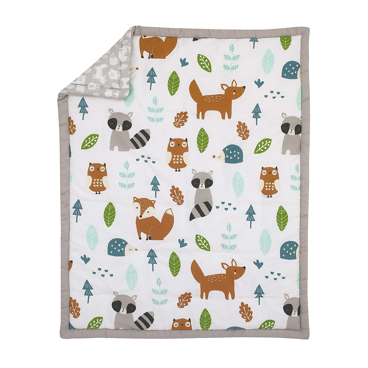 NOJO Dreamer Little Woodland Friends 8 Piece Nursery Crib Bedding Set