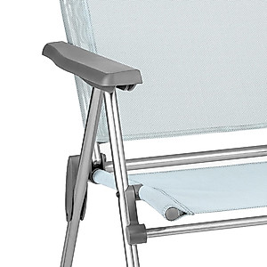 Lafuma ALU CHAM Folding Patio Chair, Set of 1, Ciel Sky Blue