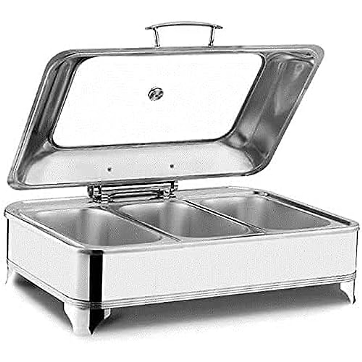 Food Warmers for Parties Buffets Electric, Stainless Steel Buffet Server and Warming Tray, 9L, Chafing Dish Buffet Set - Adjustable Temperature + Hot Plate Electricgn (Size : Gn 1/3)