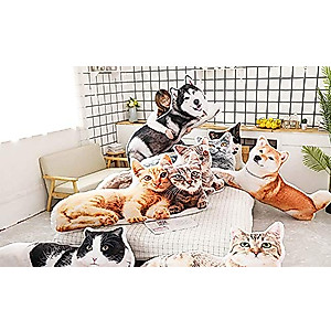 Mozacona 3D Shiba Inu Dog Shape Throw Pillow Animal Pillow Cushion