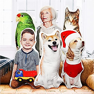 OARSE Custom Pet Pillows Personalized with Photo Pillow Shaped Looks Like Your Dog Cat Picture Customized Pets Gifts for Owners - Single Sided Print 12 Inch