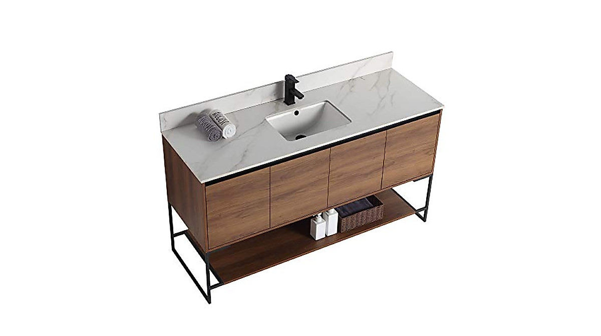 Modern 60 Inch Bathroom Vanity with Sink - Urbania Collection
