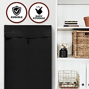 Sorfey Felt Lined Dining Table Leaf Storage Bag with Velcro Closure, Water Resistant and Scratch Resistant, 52" x 32", Black