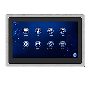 FBITE Wired Video Doorbell 10 Inch Video Door Phone with Record Motion Detection Remote Unlock Intercom Monitor