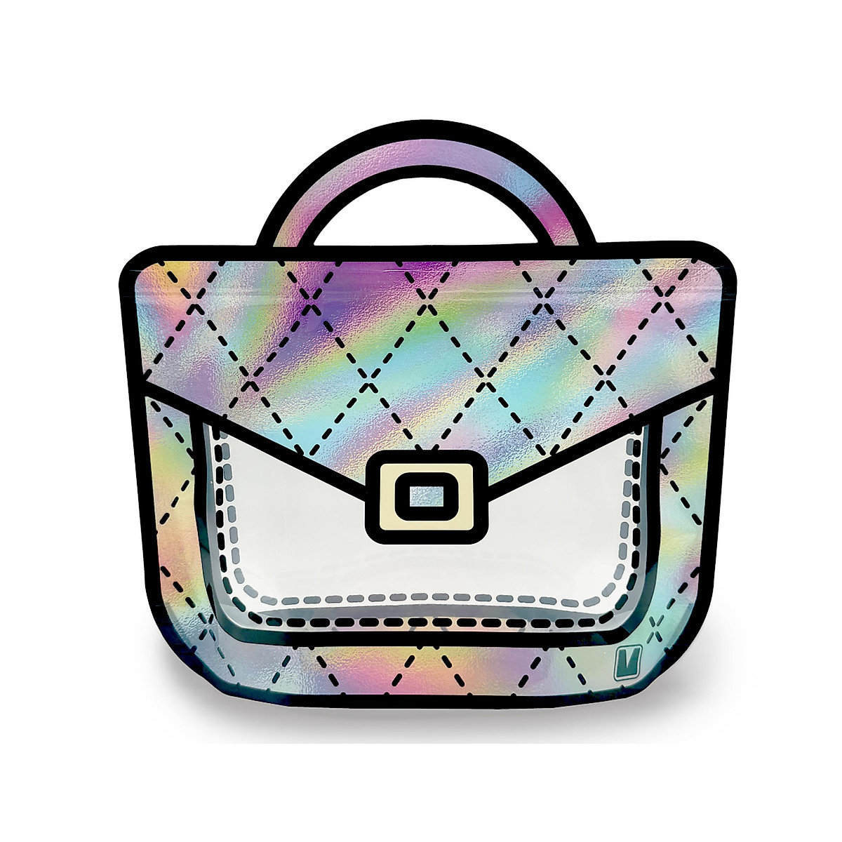 Bulk Gift Bags for Kids Birthday Party Supplies - Goodie Bag for Candy, Food, Snacks or Favors with Resealable Ziplock Seal (Holo L 20)