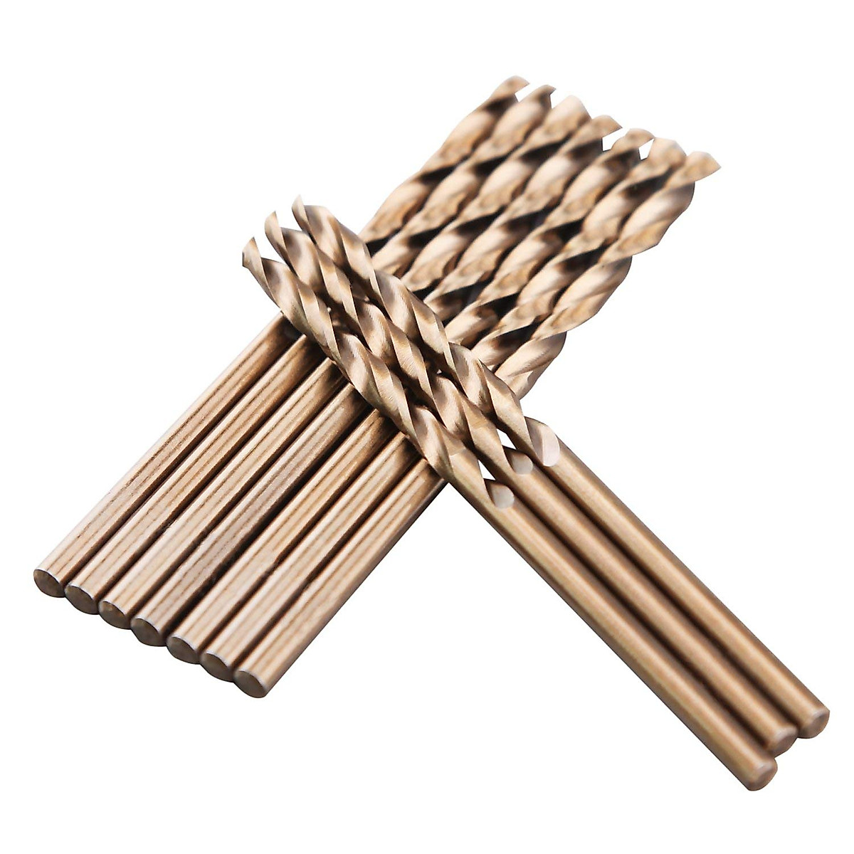 1/8" M35 Cobalt HSS Jobber Length Twist Drill Bit with Straight Shank,Heavy Duty, Pack of 10 PCS, Drilling for Cast Iron, Heat-Treated Steel, Stainless Steel and Other Hard Materials