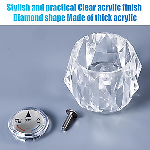 Shower Knob Replacement, Shower Faucet Handle Replacement Single Handle Tub Faucets Replacement Compatible with Delta Faucet RP2391 (Diameter 1.97in, Depth 2.56in, Mouth 0.02x0.01in)