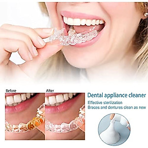 30ml Foam Cleaner for Aligner, Retainer, Denture, Night Guard, Mouth Guard, Mint Extract Retainer Night Guard Cleaner Denture Cleaner for Teeth Whitener