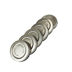 Trellis + Co. 316 Stainless Steel Wide Mouth Mason Jar Lids - 12 Pack - for Storage, Dry Goods, Pickling, Gifts - Durable & Rustproof - Mason Jar Tops